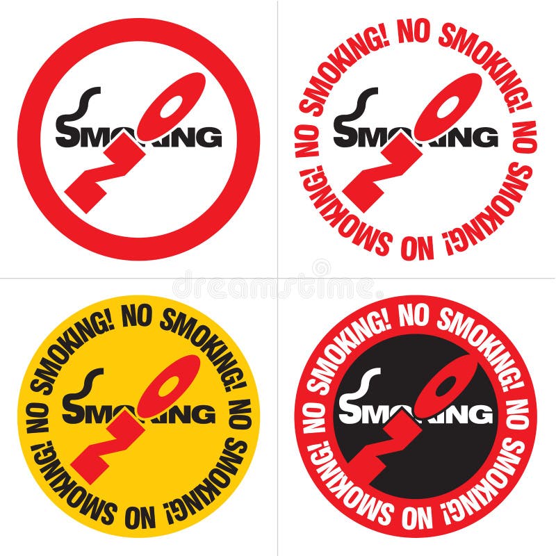 No smoking text sign stock vector. Illustration of public - 25964471