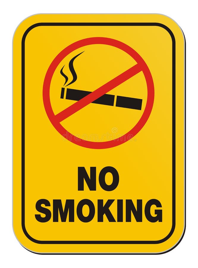 No smoking - warning sign stock illustration. Illustration of addiction ...