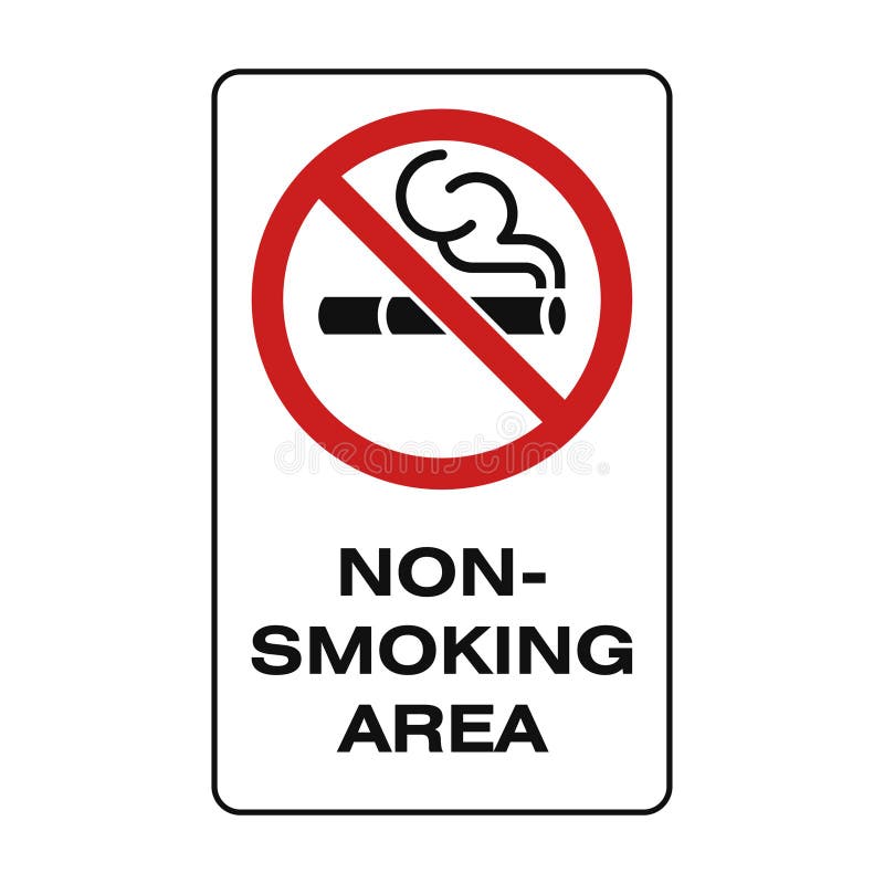 No Smoking Zone Label stock vector. Illustration of stop - 380214734
