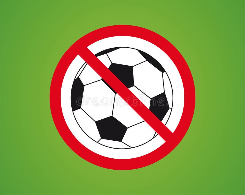 No Soccer stock vector. Illustration of lines, white, terrain - 4366127