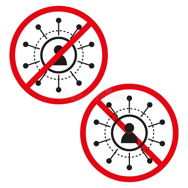 No Social Icon. Network Prohibition Graphic. Red Prohibition Sign Stock ...