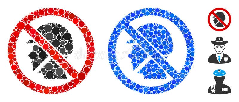 No Soldier Mosaic Icon of Round Dots Stock Vector - Illustration of ...