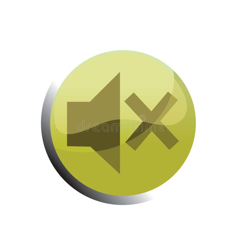 Sound button. [Vector] stock vector. Illustration of circle - 3529818