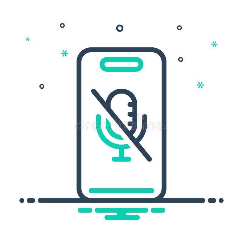 Mix Icon for No Sound, No and Device Stock Illustration - Illustration ...