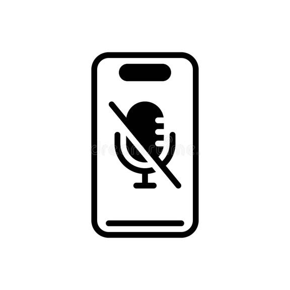 Black Solid Icon for No Sound, No and Device Stock Illustration ...
