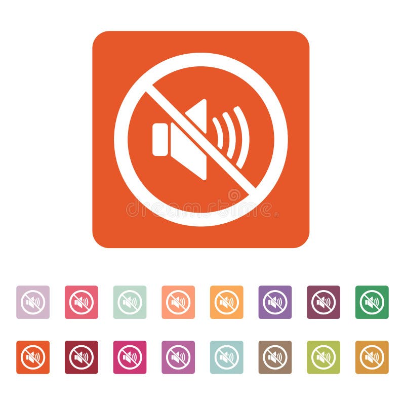 The No Sound Icon. Volume Off Symbol Stock Vector - Illustration of ...