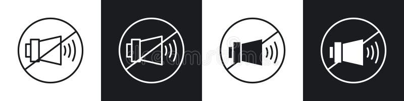No sound sign stock vector. Illustration of icon, design - 341313495
