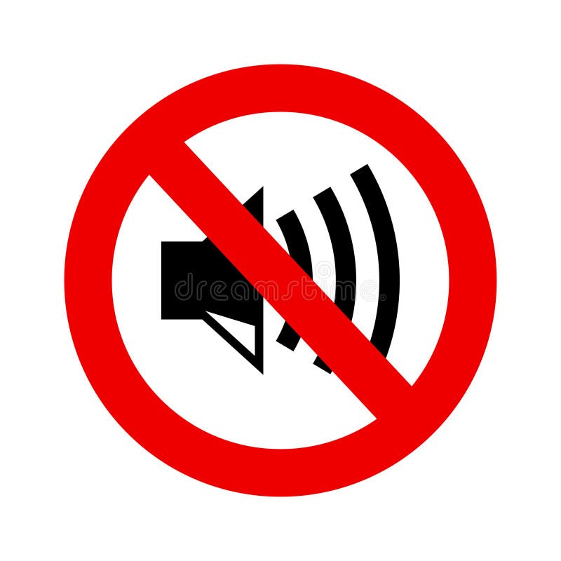 No Sound Sign Vector Icon Flat Design Stock Vector - Illustration of ...