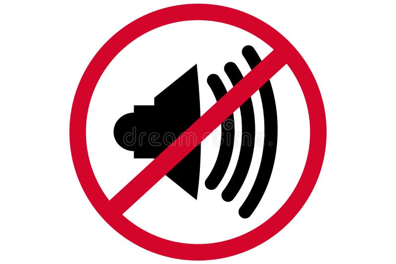 No Sound Sign, Volume Off Symbol Icon Stock Illustration - Illustration ...