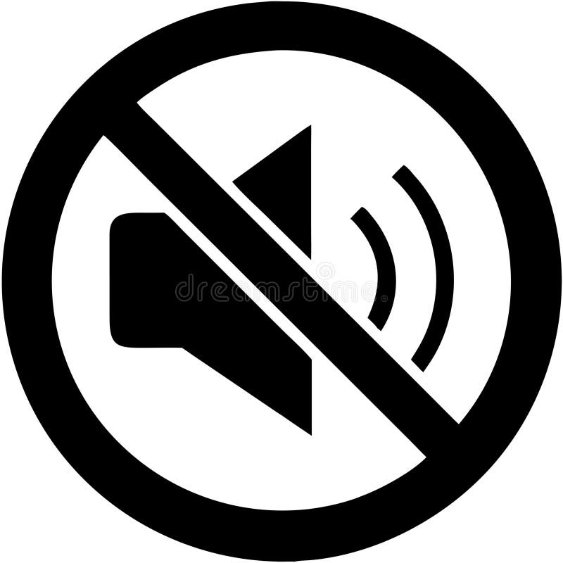 No Sound Speaker Mute Symbol Vector for Silent Mode Indication Stock ...