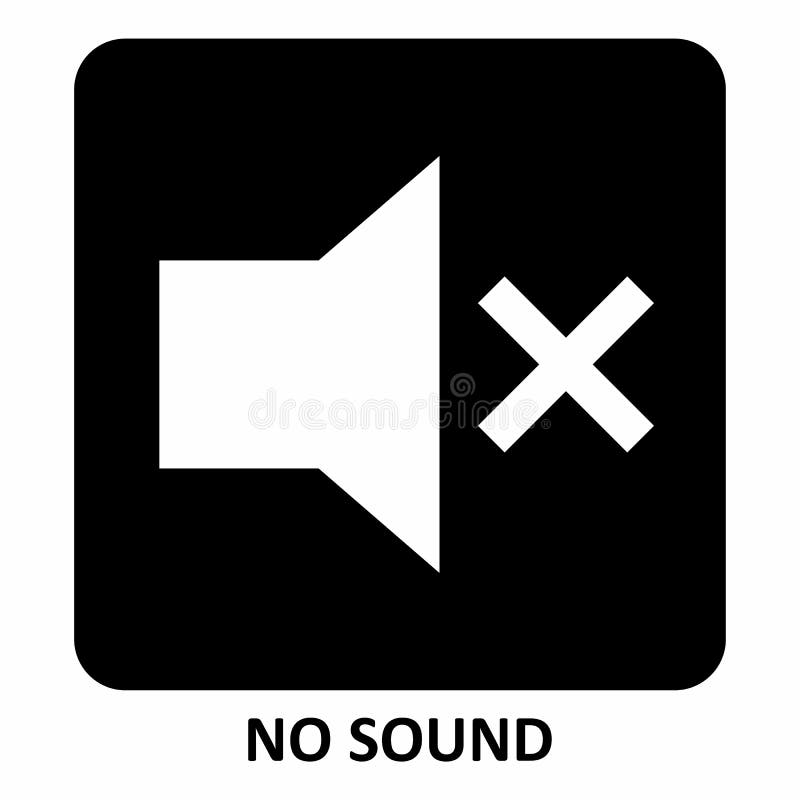 No Sound Symbol Illustration Stock Illustration - Illustration of ...