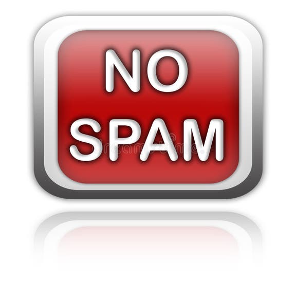 No spam button stock illustration. Illustration of graphic - 10492221