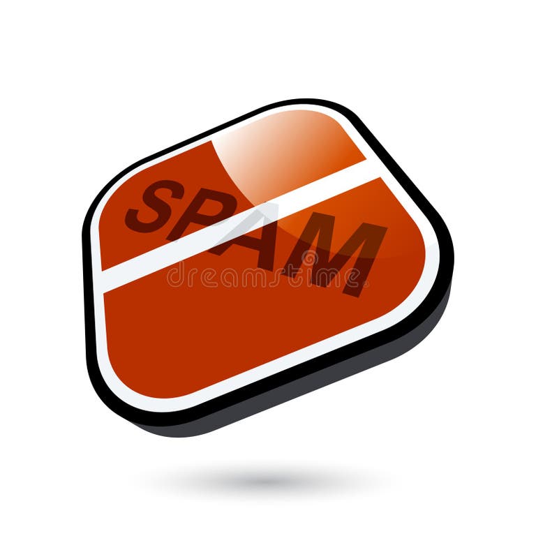 No spam button stock vector. Illustration of spam, graphical - 13655350