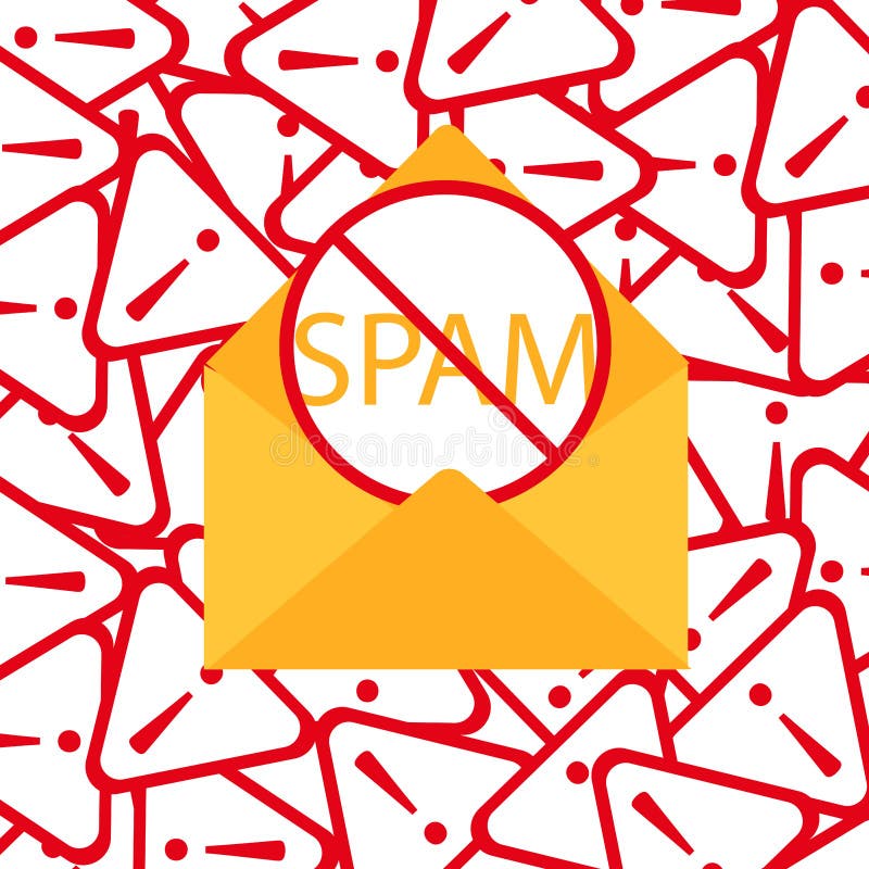 No Spam Mail Envelope Sign . Vector Illustration Stock Vector ...