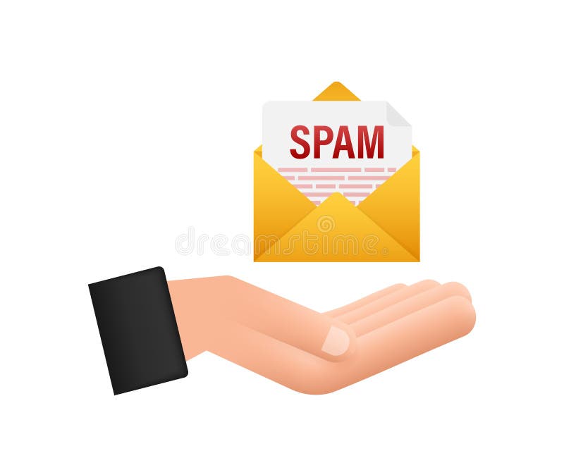 No Spam. Spam Email Warning. Concept of Virus, Piracy, Hacking and ...