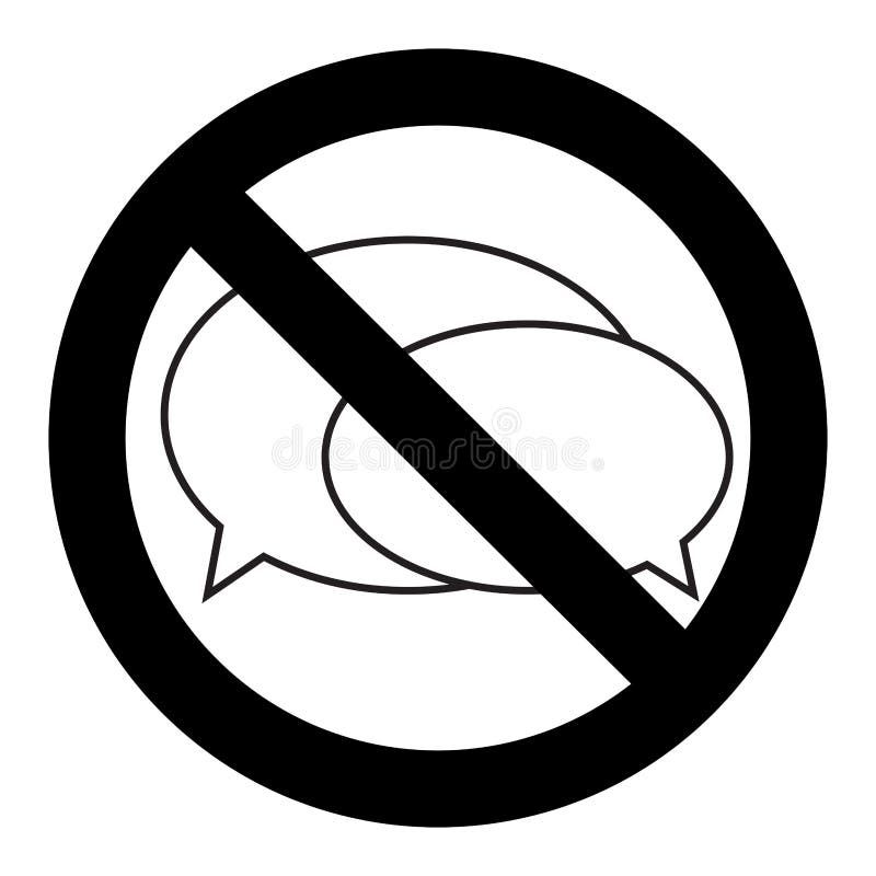 Do Not Speak Symbol Vector Illustration. Stock Illustration ... Do Not Speak Symbol Vector Illustration. Stock Illustration ...