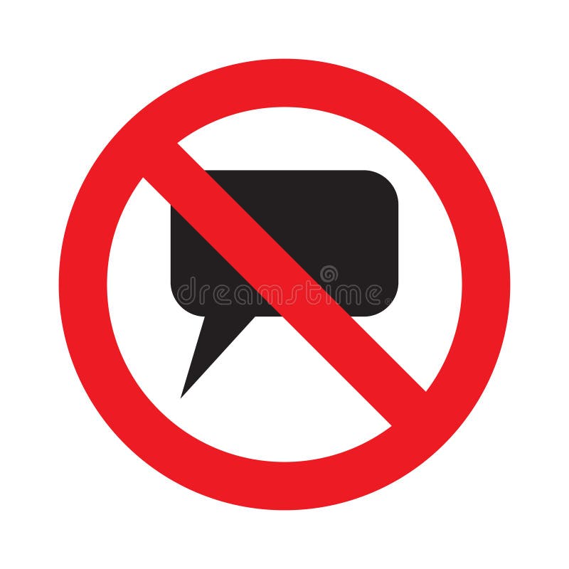 No speaking sign stock vector. Illustration of isolated - 226626070