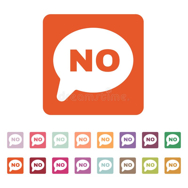 The NO Speech Bubble Icon. Social Network and Web Communicate Symbol ...