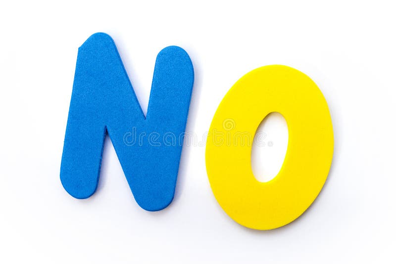 The word NO stock photo. Image of commanding, coloured - 118374158