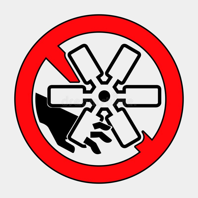 No Spinning Tool Symbol for Safety Awareness Stock Vector ...