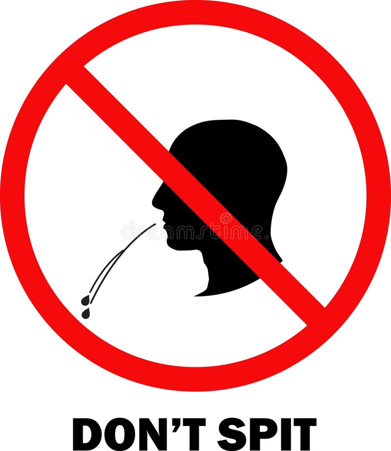 No Spitting Icon Board Vector No Spitting Sign Do Not Spit Here Stock ...
