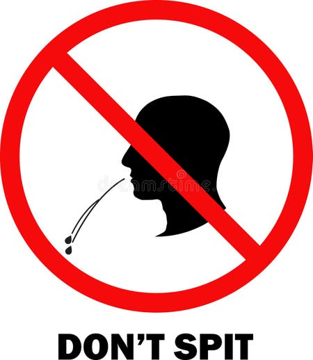 No Spitting Icon Board Vector No Spitting Sign Do Not Spit Here Stock ...