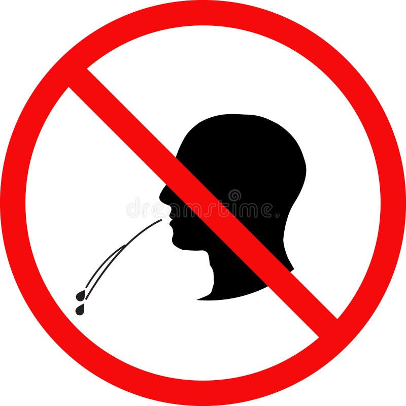 No Spitting Icon Board Vector No Spitting Sign Do Not Spit Here Stock ...