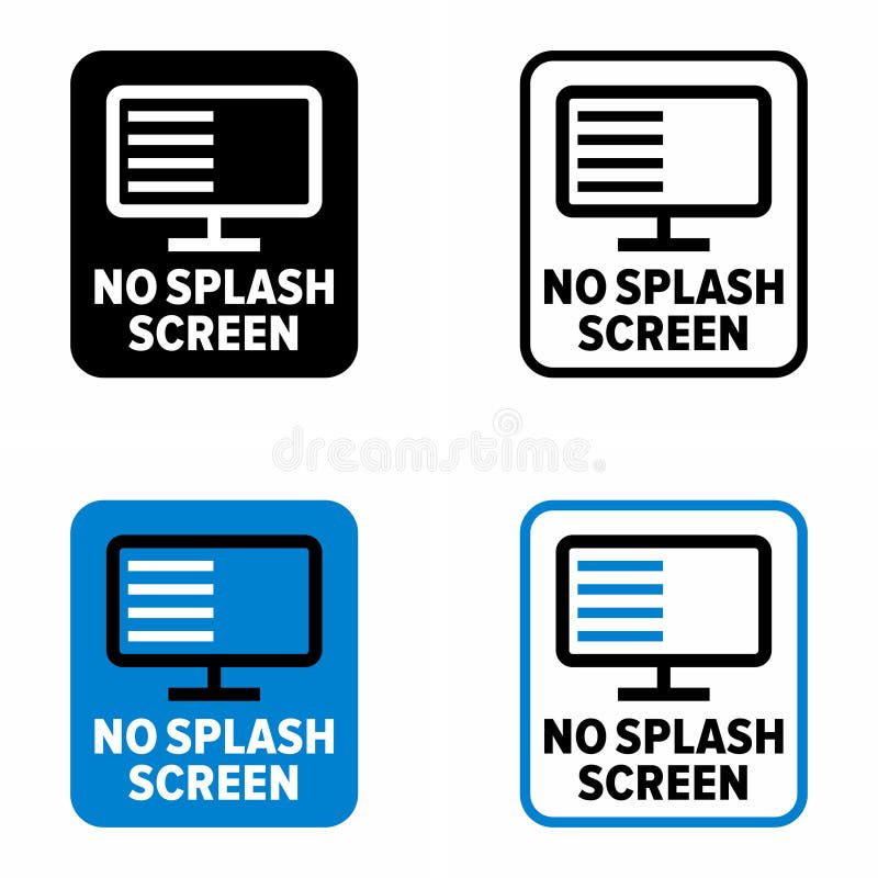 `No Splash Screen` Technology Information Sign Stock Vector ...