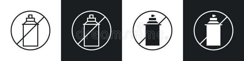 No spray can allowed sign stock vector. Illustration of circle - 341313497