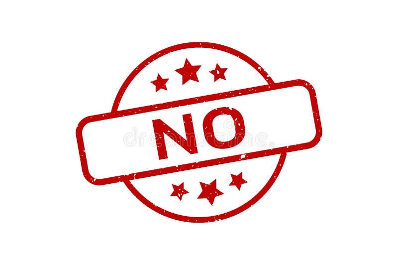 No - Stamp, Imprint, Seal Template. Vector Stock Illustration Stock ...