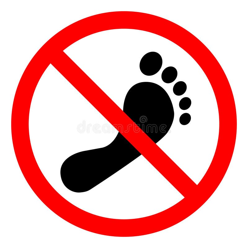 Do Not Step on Symbol Sign, Vector Illustration, Isolate on White ...
