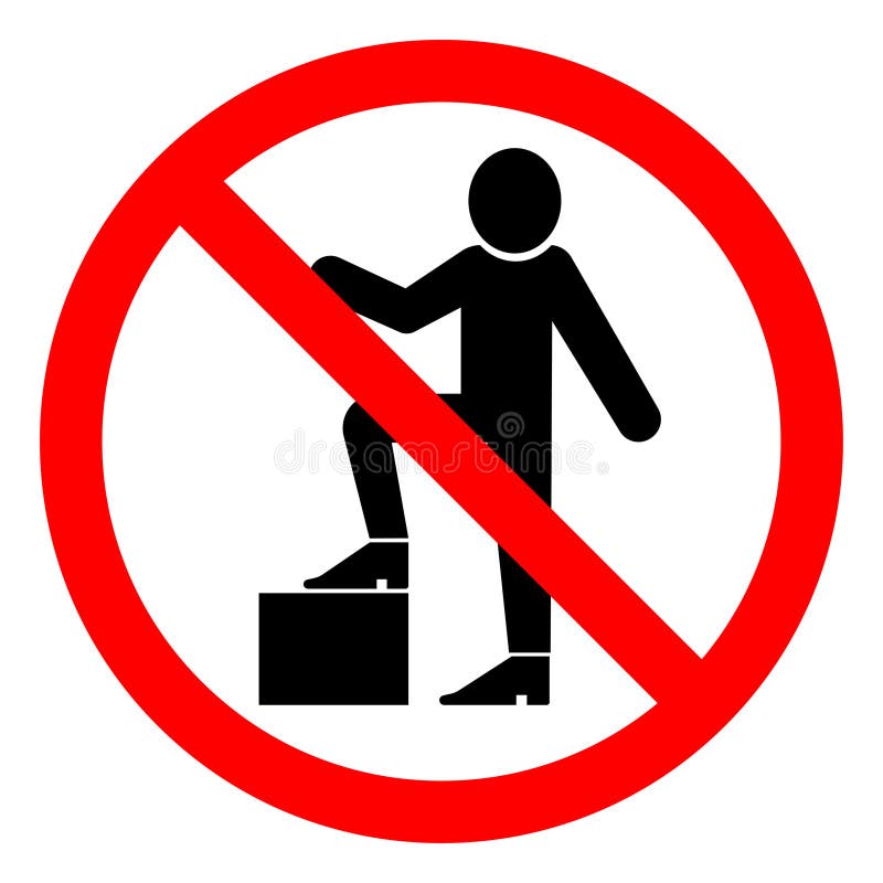 No Step Symbol Sign ,Vector Illustration, Isolate on White Background ...