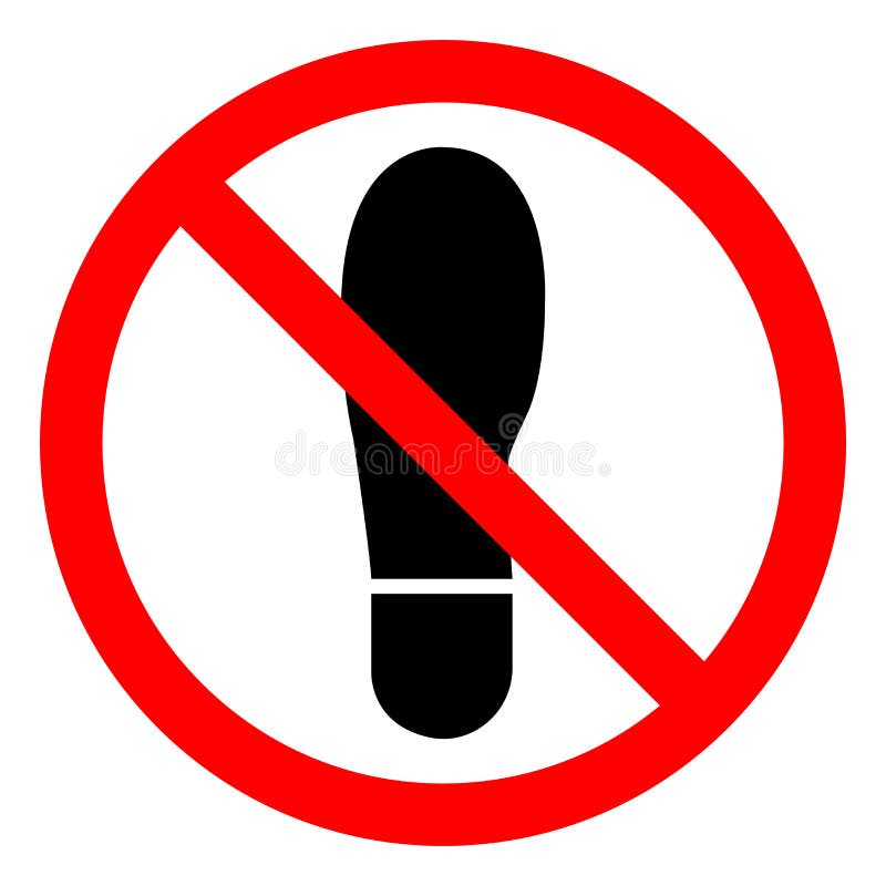 No Step Symbol Sign, Vector Illustration, Isolate on White Background ...