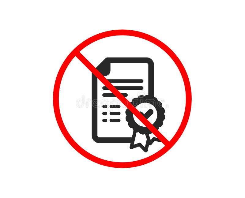 Certificate Icon. Verified Document Sign. Vector Stock Vector ...