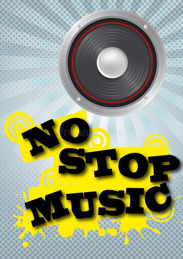 No stop music stock vector. Illustration of stop, loudspeaker - 20494445