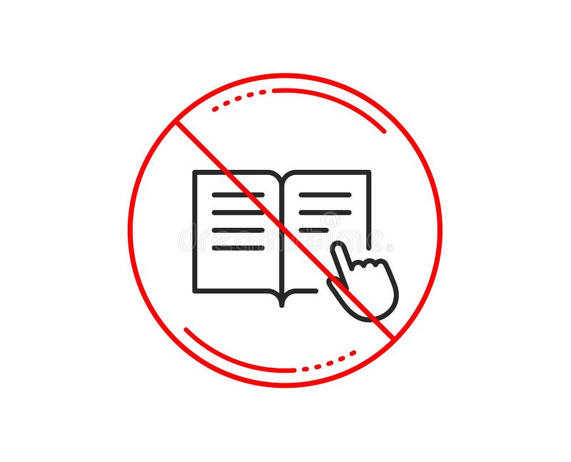 Instruction Book Line Icon. Education Symbol. Vector Stock Vector ...