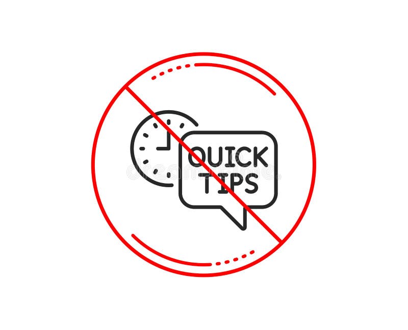Quick Tips Line Icon. Helpful Tricks Sign. Vector Stock Vector ...