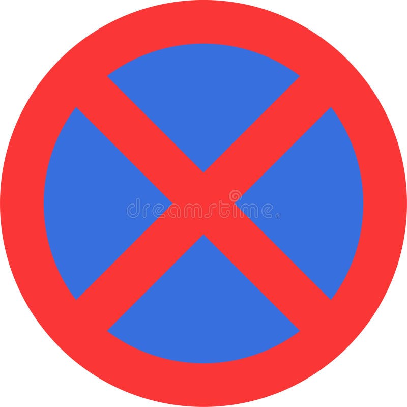 No Stopping Sign Icon, Traffic Sign Vector Illustration Stock Vector ...