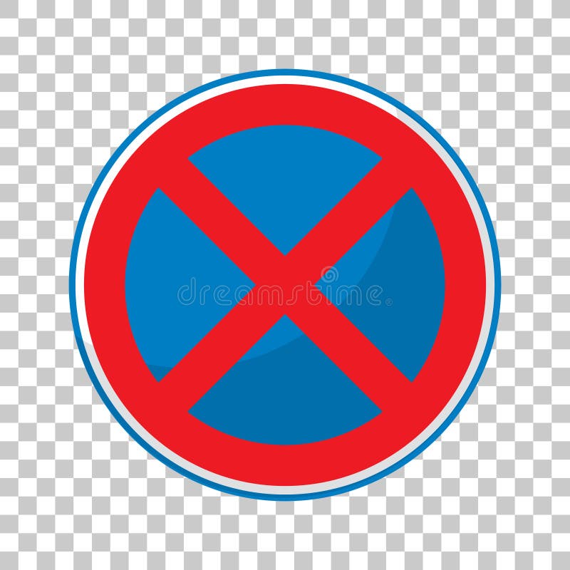 No Stopping Sign on White Background Stock Vector - Illustration of ...