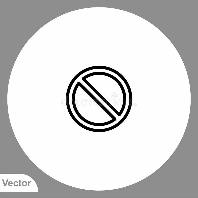 No Stopping Vector Icon Sign Symbol Stock Vector - Illustration of ...