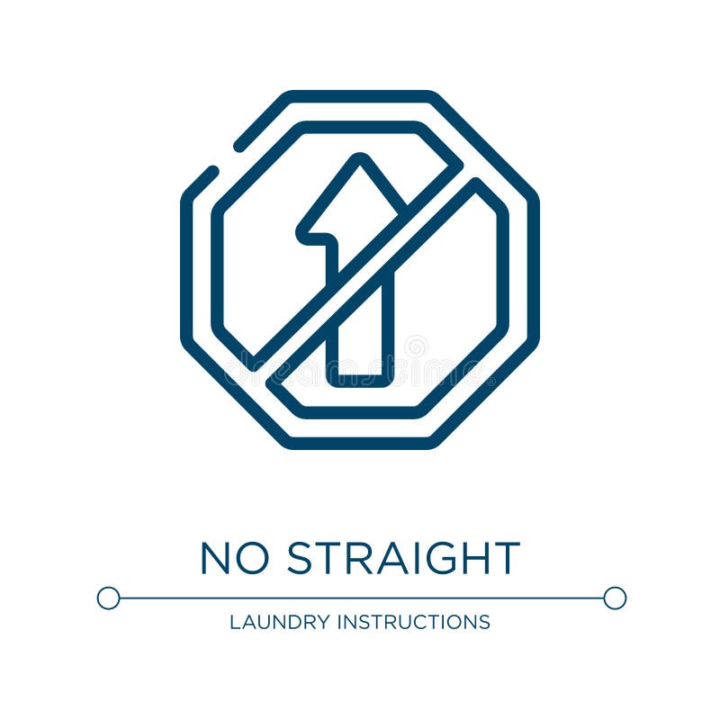 No Straight Icon. Linear Vector Illustration from Traffic Signs ...