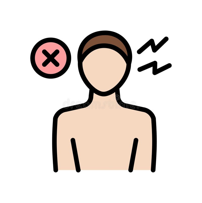 Dizziness Color Icon. Man with Dizziness Symptom of Migraine, High ...