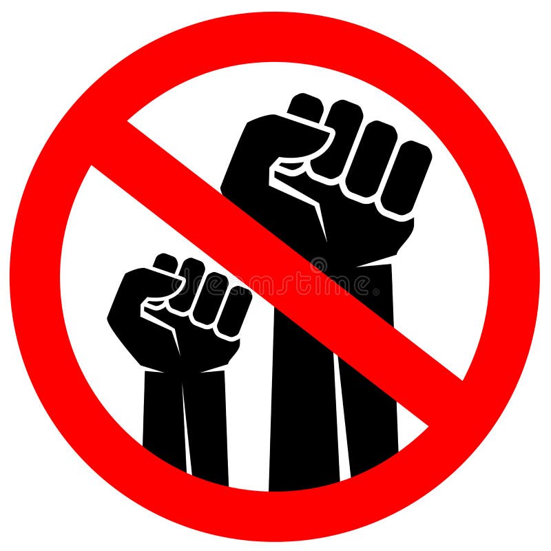 No Fighting Sign Stock Illustrations – 214 No Fighting Sign Stock ...
