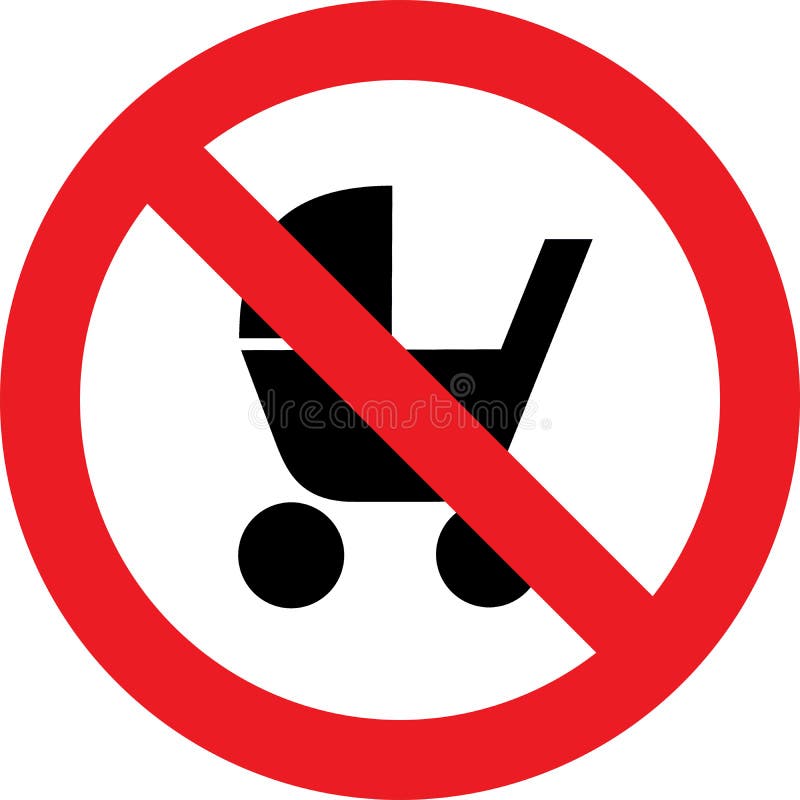 No stroller sign stock illustration. Illustration of object - 113167712