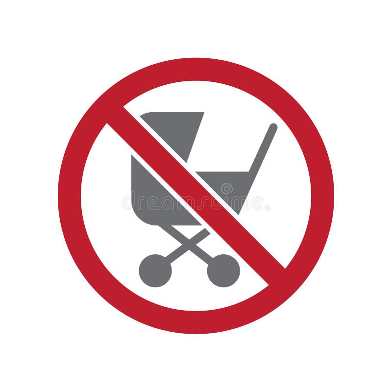 Stroller Prohibited Icon. Element Of Ptohibited Sign For Mobile Concept ...