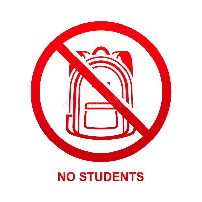 No Students Sign Stock Illustrations – 23 No Students Sign Stock ...