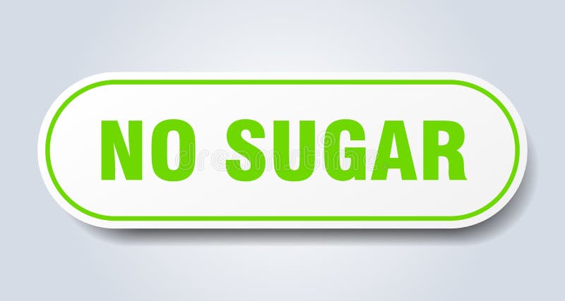 No sugar sticker. stock vector. Illustration of vector - 197154801
