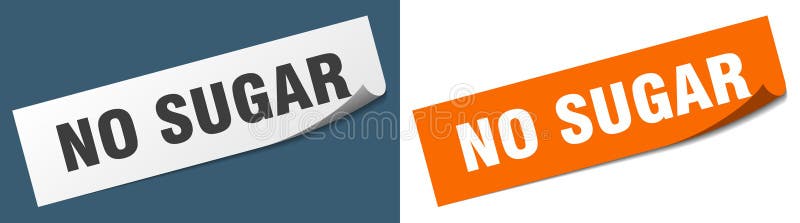 No Sugar Sticker. No Sugar Sign Set Stock Vector - Illustration of ...