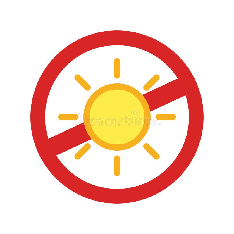 No Sun Allowed. Do Not Be Exposed To the Sunlight Stock Illustration ...