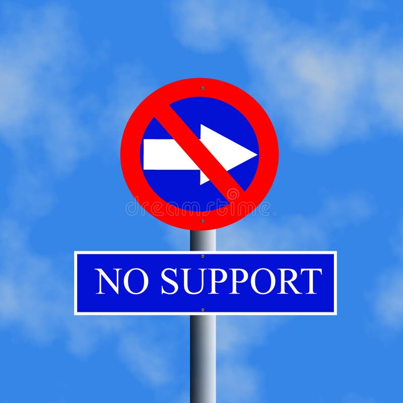 No support sign stock illustration. Illustration of accomplishment ...